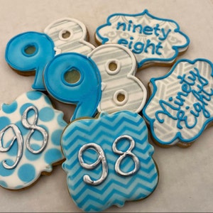 Custom Number Assortment Cookies Set of 6 Crunchy Shortbread Cookies ...