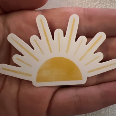 Happy Vintage Boho Sun Sticker Waterbottle Notebook & Laptop Sticker ...