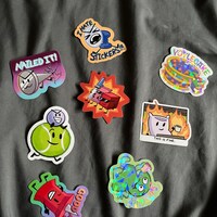 BFDI Keychains 2.5 Acrylic Firey, Bubble, Teardrop, Golfball ...