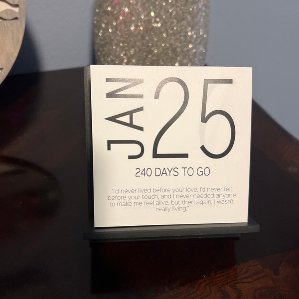 Wedding Countdown | Customized Calendar | Engagement Gifts | Unique ...