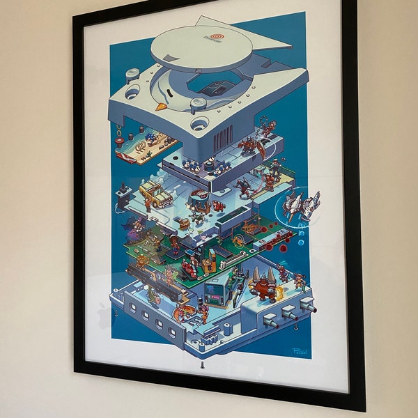 Dreamcast Exploded Diagram: Retro Gaming Art Print - Etsy