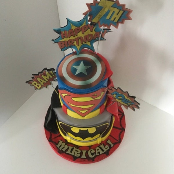 Superhero Number 7 - Superhero Printables - Superhero Birthday ...