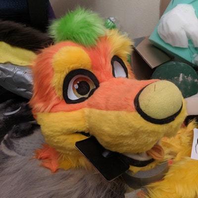 Orange Faux Fur 2 Pile, Orange Fabric Craft Squares, Orange Fursuit Fur ...