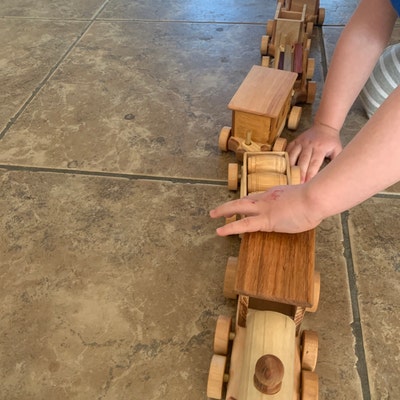 Custom Handmade Wooden Train Set - Etsy