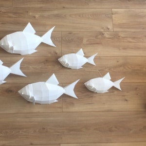 Papercraft Fish, Pattern PDF Template, 3d Paper Craft, Paper Sculpture ...
