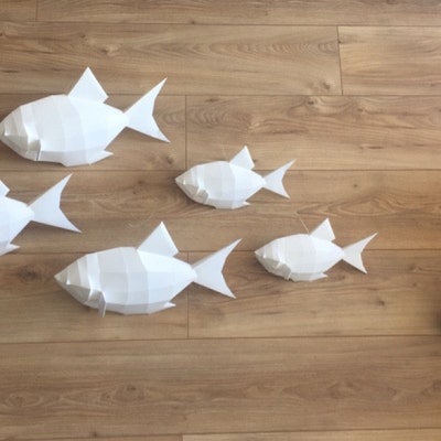 Papercraft Fish, Pattern PDF Template, 3d Paper Craft, Paper Sculpture ...