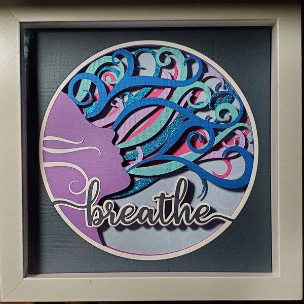 3D BREATHE Shadow Box - for Cricut - for Silhouette - Etsy