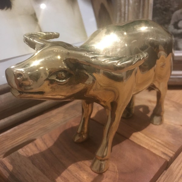 Vintage Brass Deer Sculpture, Mid-century Modern Reindeer Figurine ...
