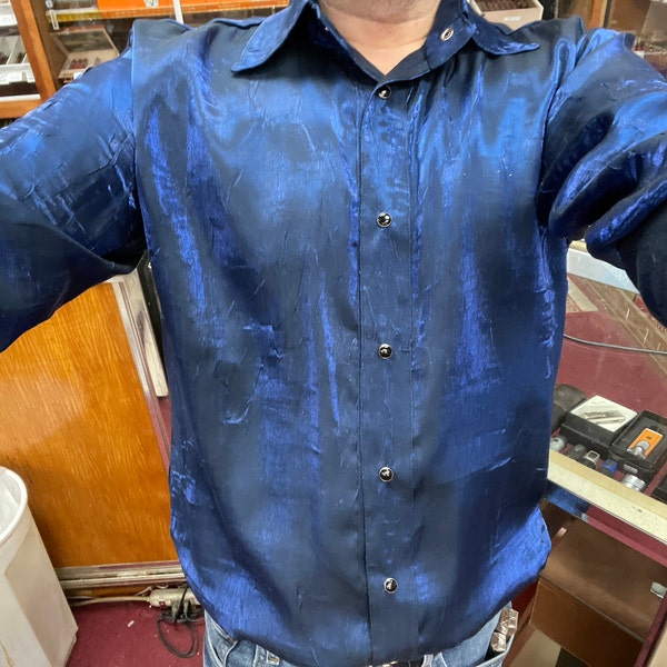 SHIMMER SHIRT - Dark Blue - Etsy