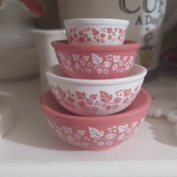 Miniature Pyrex Mixing Bowls Set – Mini Pyrex Replica – Stackable Pyrex ...