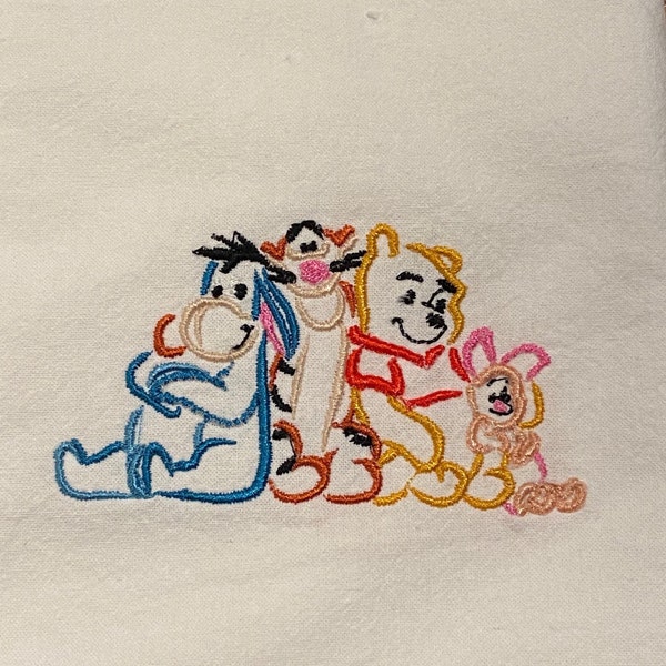 Winnie the Pooh Friends Embroidery Design: Eeyore, Tigger, Piglet (PES ...