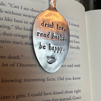 Custom Bookmarks, Flattened Vintage Spoon Bookmark, Hand Stamped ...