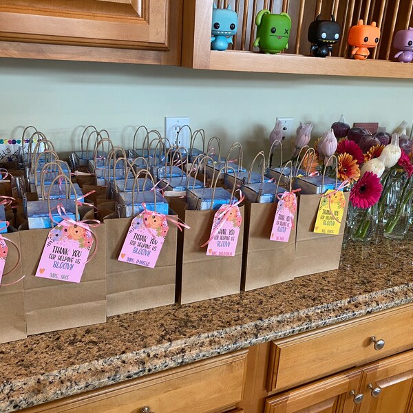 Printable Floral Thank You Tags, Teacher Appreciation Favor Tag, Thanks ...