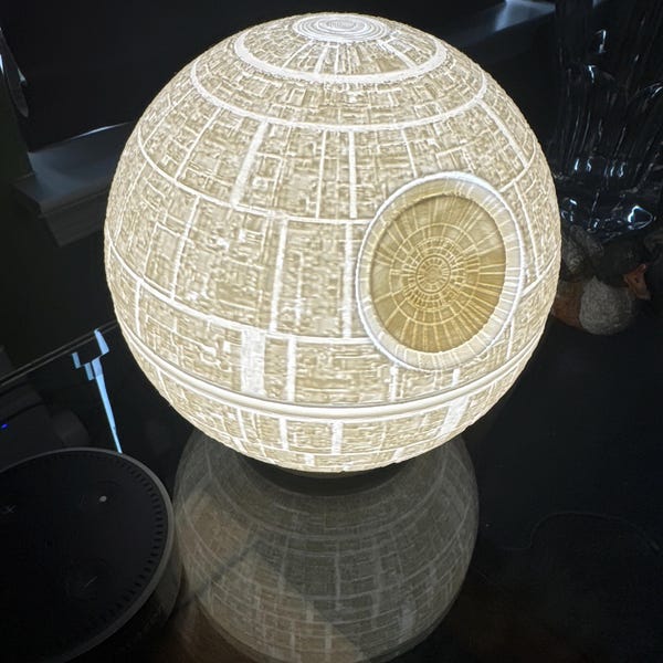 Illuminate Your Space With a 3D Printed Death Star Lamp - Perfect for ...