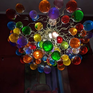 Multicolored Bubbles Light Fixture, Hanging Lighting With Different ...