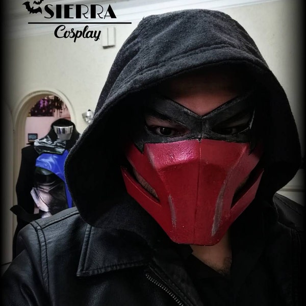 Red Hood Face Mask TEMPLATE - Etsy