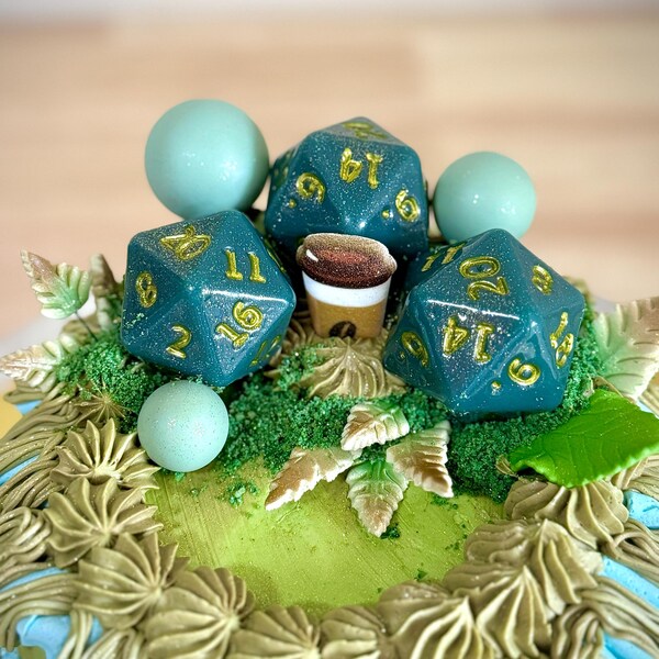 D20 Dice Lollipop Set of 4 - Board Game/ D&D Party Themed Birthday ...