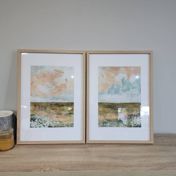 Spring Landscape Print, Neutral Pastel Landscape Printable Wall Art ...