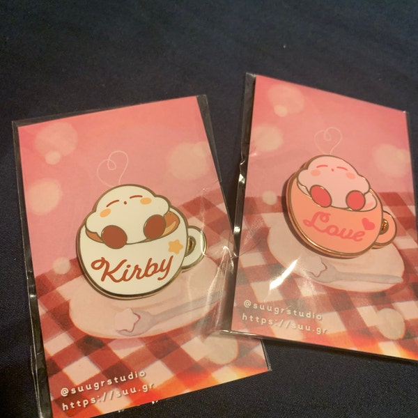 Latte Cup Poyo Hard Enamel Pins - Etsy