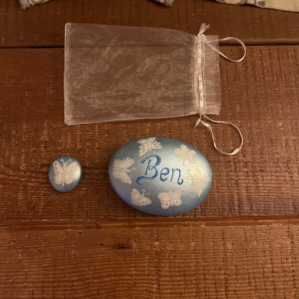 Name Stone. Hand Painted Pebbles. Painted Rock Art. Child's Name. Gift ...