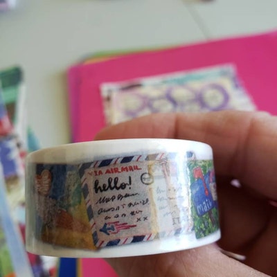 Mini Vintage Style Airmail Sticker Labels 2 Sheet Sticker Set ...