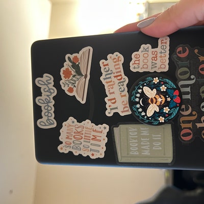 Bookish Sticker Sheet Book Waterproof Stickers Book Worm Gifts Reader ...