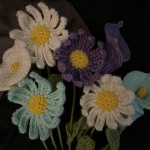 Crochet Flower Pattern. Crochet Daisy in a Pot. Crochet Flowers in a ...