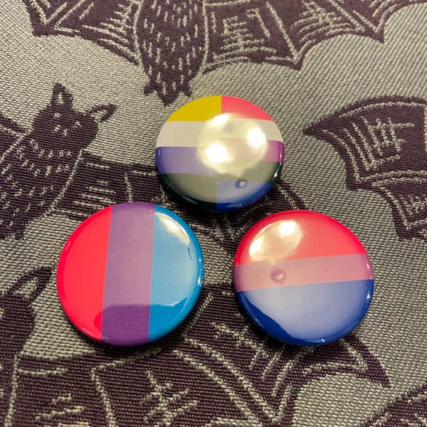 Cupioromantic Pride Flag 1.25 Inch Accessories - Pins, Magnets ...