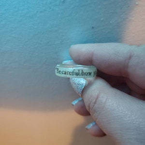 Fourth Wing Book Page Ring - Etsy