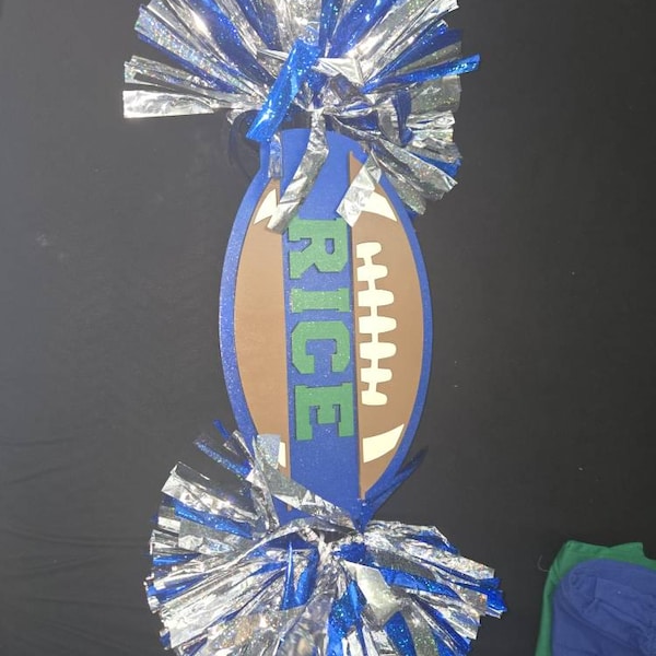 Pom Pom Sign Custom Cheer Stick - Game Day Signs - Custom Acrylic Cheer ...