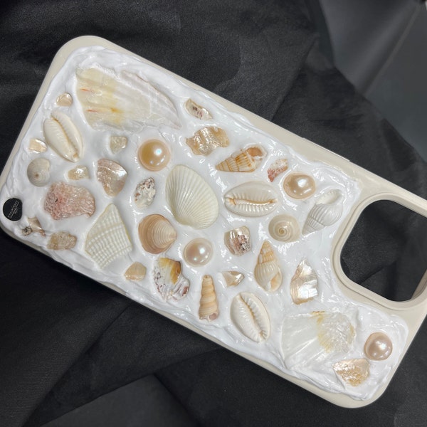 Shades of Brown: Handmade Shell Cell Phone Case/ Seashell Cell Phone ...