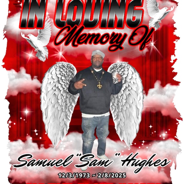 In Loving Memory PNG, Silver Royal Red Sky Heaven's Stairway Memorial ...