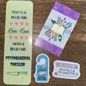 Romcom/ Thriller Bookmark Handmade Cute Gift Bookish Book Lovers Gifts ...