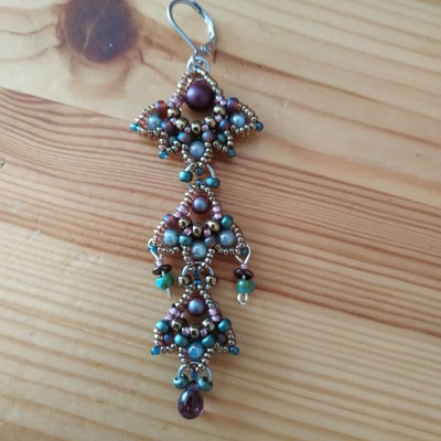TUTORIAL Book of Kells Bracelet Beaded Angle Weave avec fermoir à ...