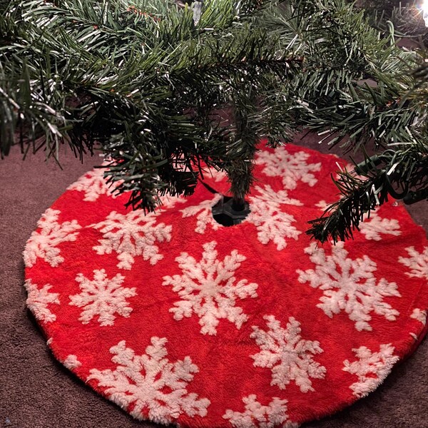 Snowflake Christmas Tree Skirt, Home Decor Tree Skirt, Christmas ...