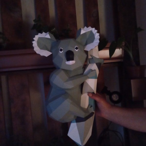 Koala Papercraft Sculpture, Printable 3D Puzzle, Papercraft Pdf ...