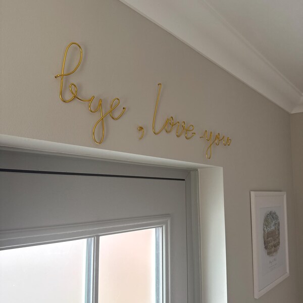 GOOD NIGHT Wire Word / Handmade Sign / Wall Wire Sign / Home Decor ...