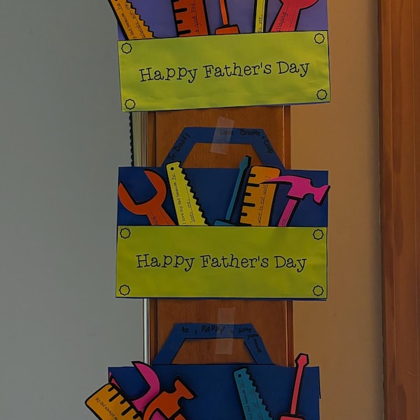 Happy Father's Day Craft | Toolbox Craft for Dad | Digital Download - Etsy