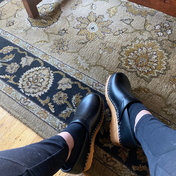 Clogs With Horse Bit Detail/ Bastad / Troentorp Clogs / Calder Black ...