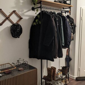Hanging Coat Rail From Pamo. Designs Black Clothes Rail Made of Steel ...