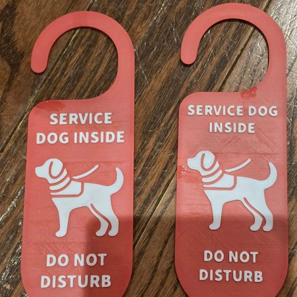 Service Dog Inside Do Not Disturb Door Hanger Sign - Hotels, Travel ...