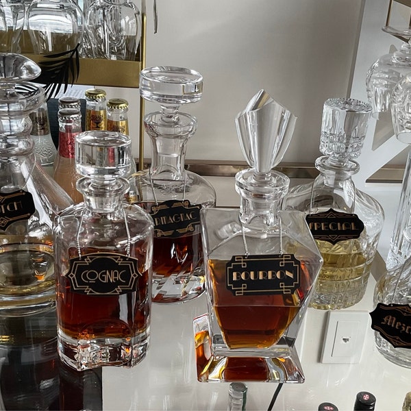 Vintage Style Decanter Tags: Custom Bar Signs, Home Decor - Etsy