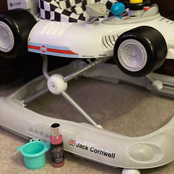 Helmet Driver Name Stickers With Flags - MSA Race Rally Car Decal Vinyl ...