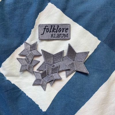Folklore Custom Embroidered Iron Patch With Beige Outline and Font - Etsy