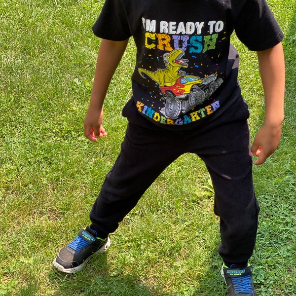I'm Ready to Crush Kindergarten Shirt for Boys Girls T Rex Monster ...