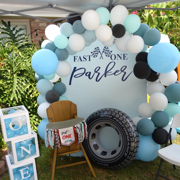 Fast One Birthday Racing Decal |personalized Name Decal | Race Car 1st ...