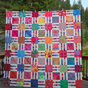 4 Sizes Sweet Caroline Quilt Pattern PRINTED, Throw Twin Queen King ...