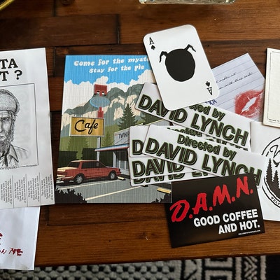 DIRECTED by DAVID LYNCH Stickers 5-pack Twin Peaks Postcard free ...