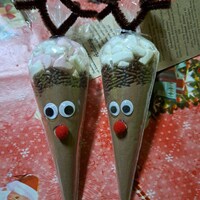 Rentier Suppe, heiße schokolade, - Kakao - Marshmallow - Schokolade ...