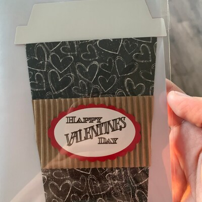 Happy Valentine's Day Gift Card Holder, Coffee Cup Gift Card Holder ...